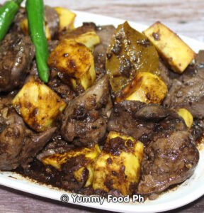 Chicken Liver Adobo with Potato Recipe