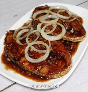 Delicious Recipe for Tanigue Fish Steak ala Bistek » Yummy Food Ph